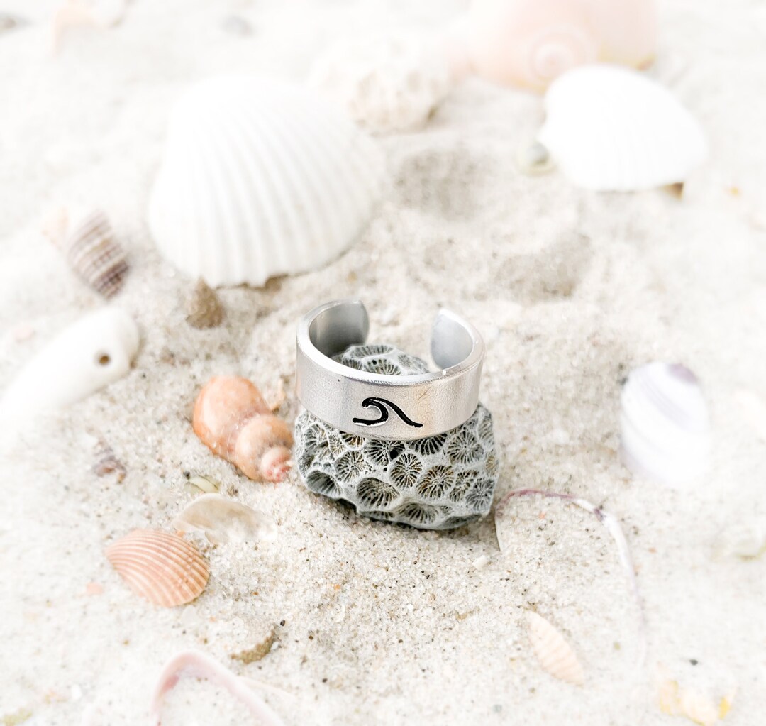 Ocean Wave Toe Ring, Beach Wave Midi Ring, Adjustable Toe Rings, Beach ...