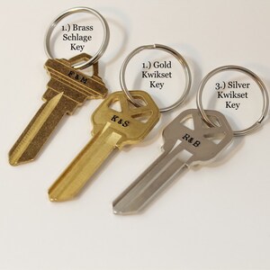 Personalized Key Keychain, Custom Key Blanks, 1st Time Home Buyer Gifts ...