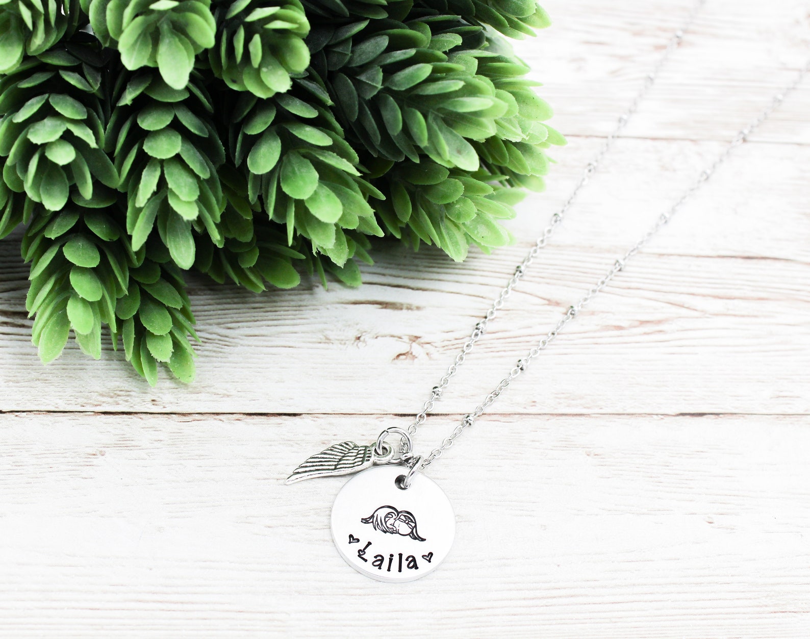 Personalized Angel Baby Necklace, Loss of Baby Jewelry, Miscarriage ...