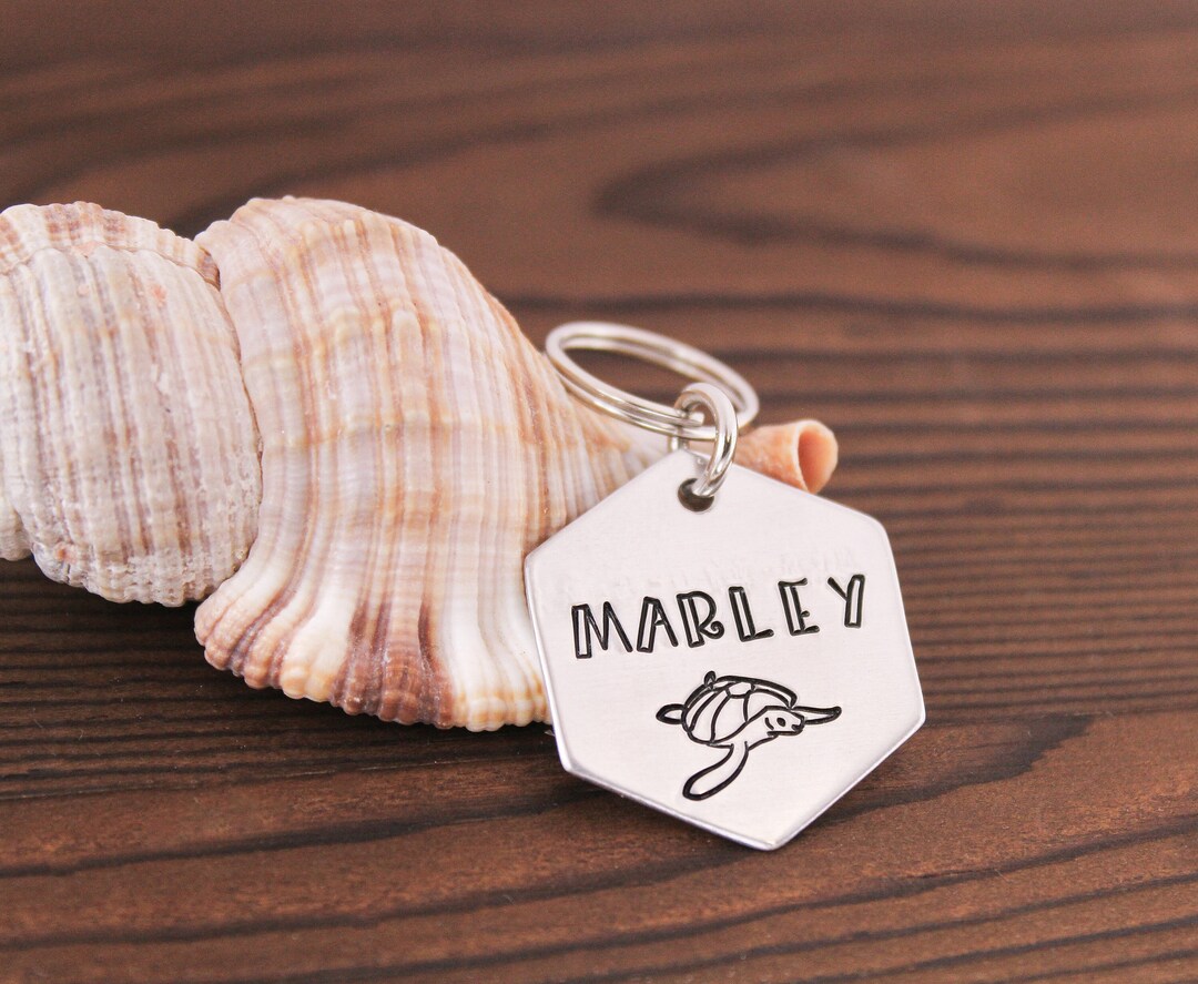Sea Turtle Pet ID Tag, Sea Life Dog Name Tags, Beach Pet Tag Charms ...