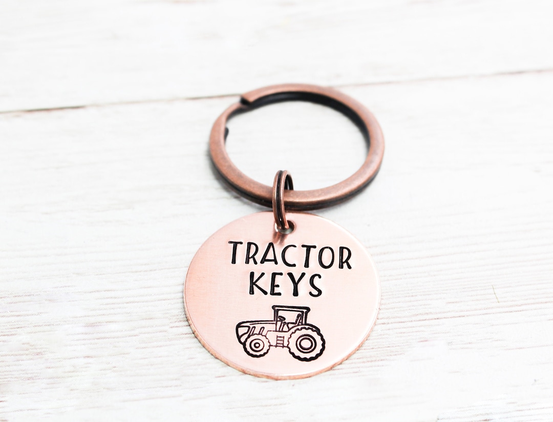 Tractor Keys Keychain, Tractor Keyring, Farmer Gift, Farm Keychains ...