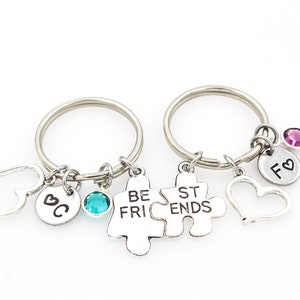 Best Friends Keychain Set, Personalized Friendship Keychains, Custom ...