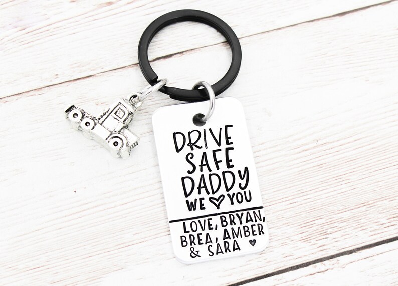 Drive Safe Daddy Keychain Truck Driver Gift Truck Driver Dad | Etsy