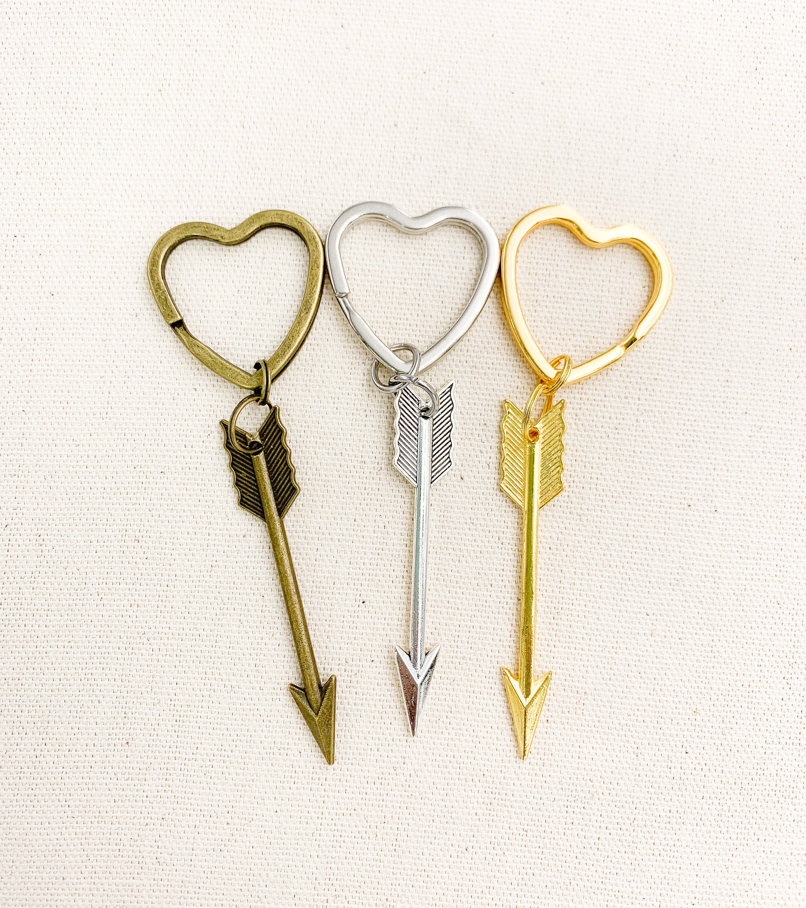 Arrow Keychain, Simple Arrow Keyring, Arrow Charm Key Ring, Unisex ...