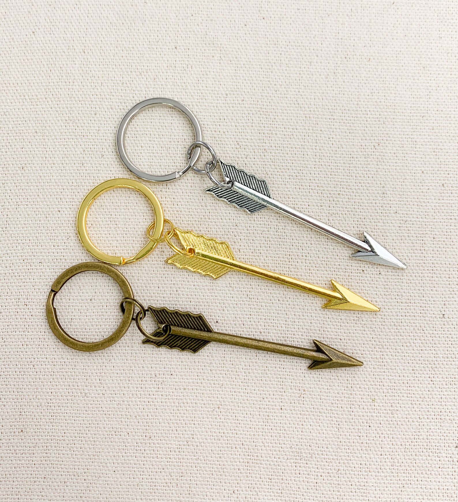 Arrow Keychain, Simple Arrow Keyring, Arrow Charm Key Ring, Unisex ...