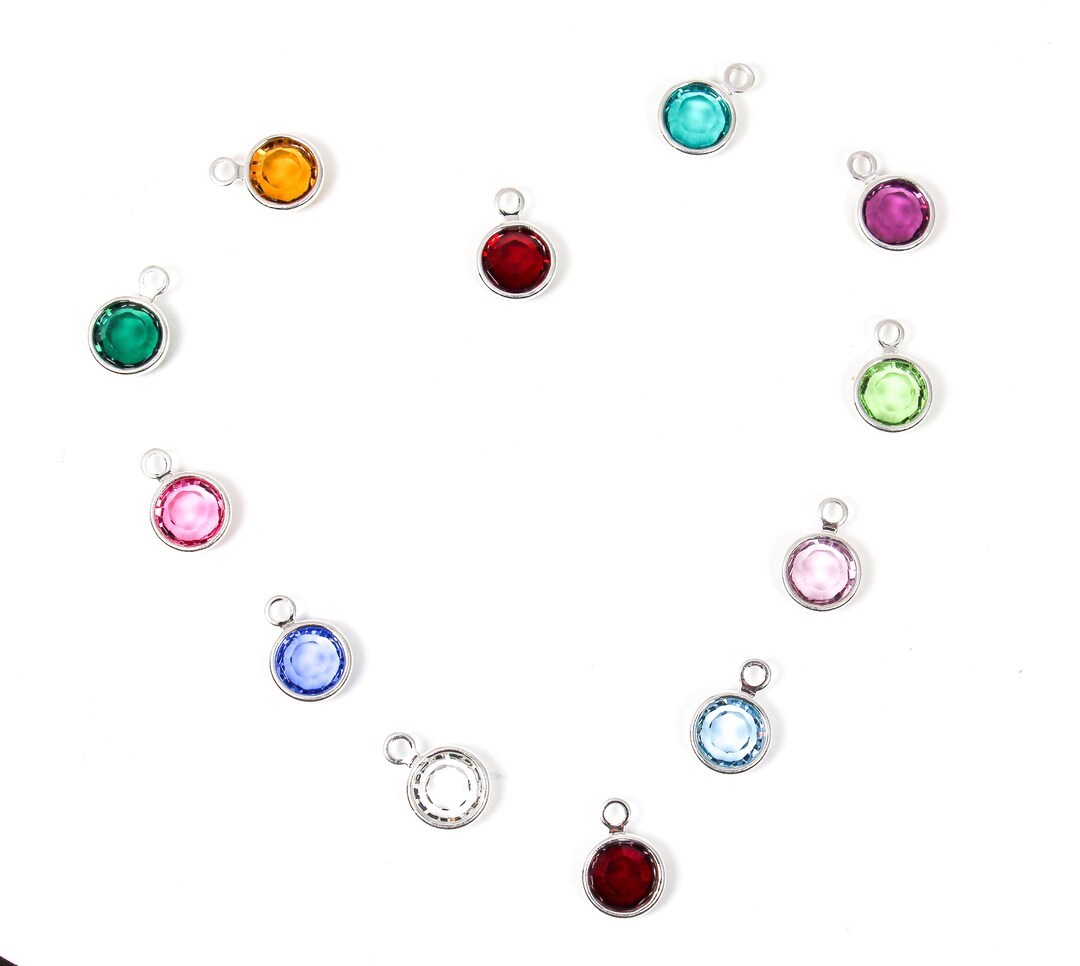 Add on Birthstone, Swarovski Crystal Birthstone Add On, Silver Plated ...