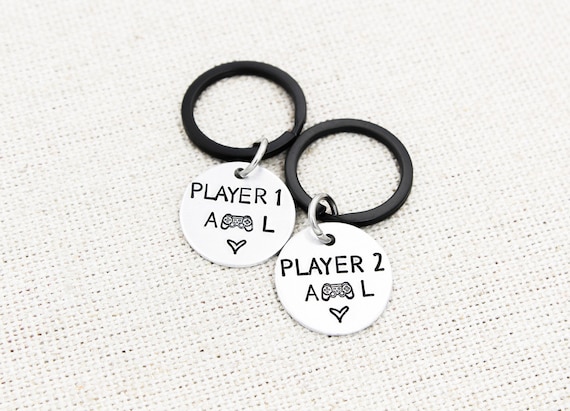 Gamer Couple Keychain Set Couples Matching Keychains Gift - Etsy