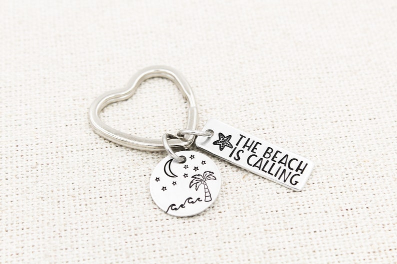 The Beach is Calling Keychain, Beach Keyring, Beach Lover Gift, Beach ...