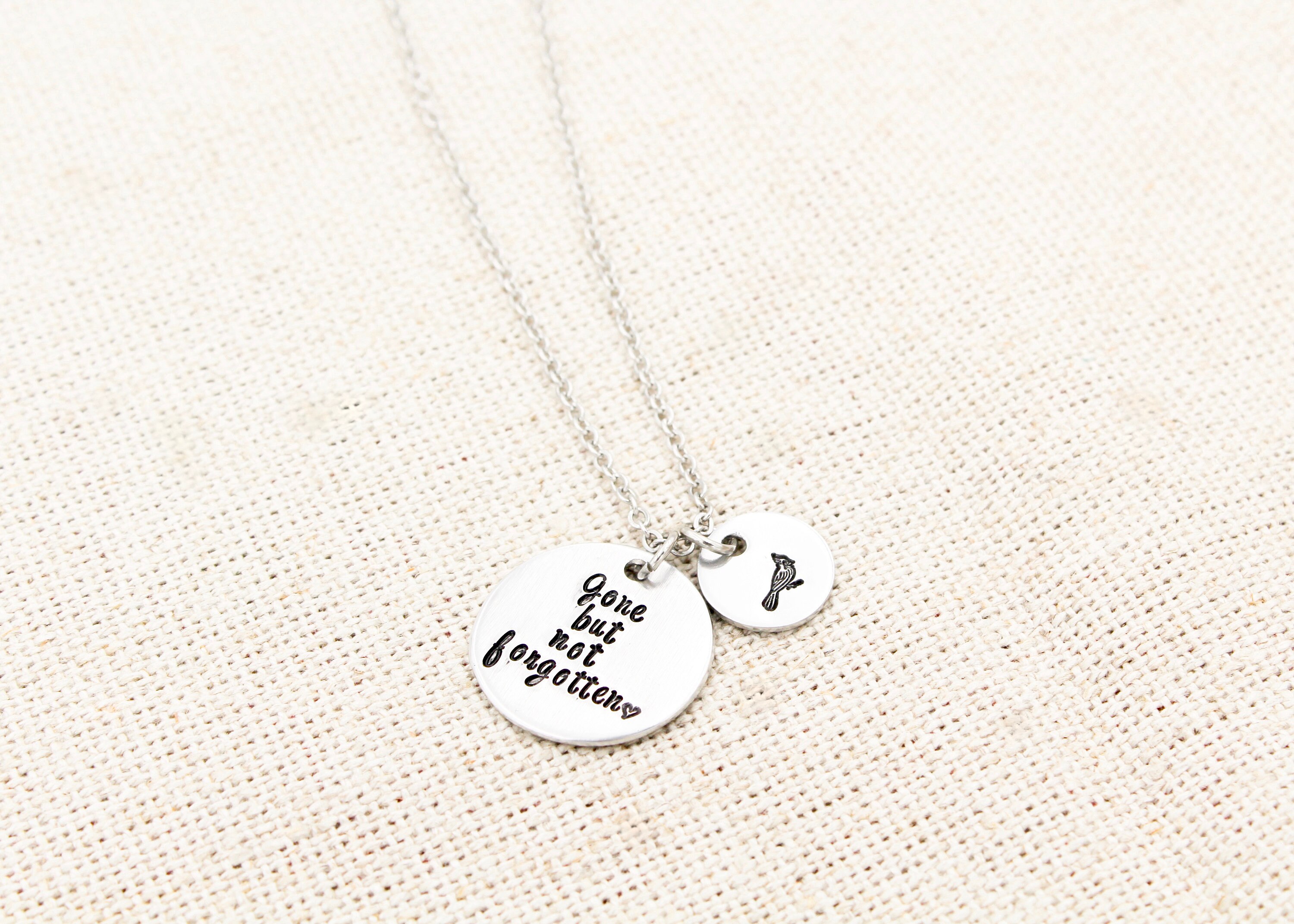 Gone but Not Forgotten Necklace, Memorial Necklace, Cardinal Jewelry ...