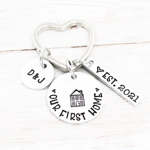 Our First Home Keychain, New Homeowners Gift, 1st Time Homeowner ...