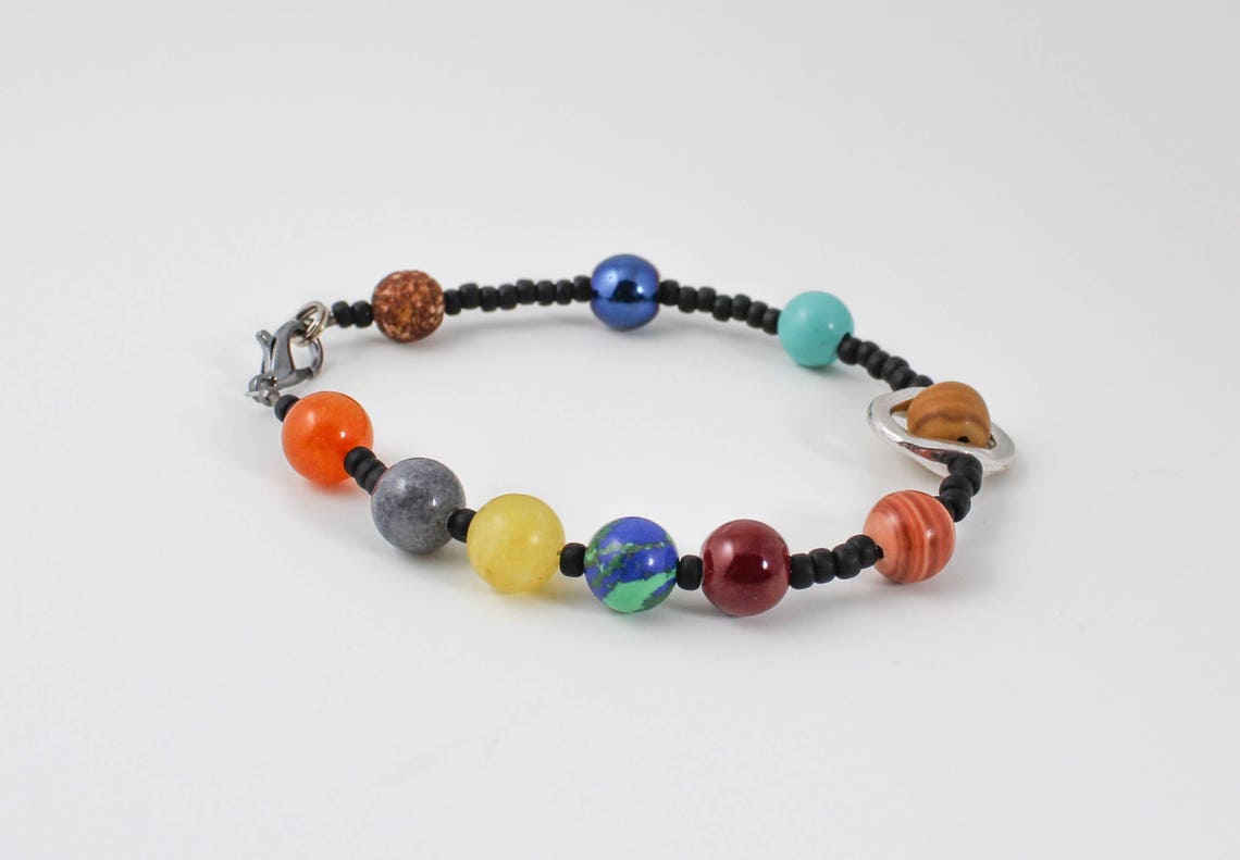 Planets Bracelet Space Bracelet Solar System Bracelet | Etsy