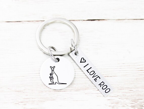 Kangaroo Keychain Animal Pun Keyring Gift for Mother | Etsy