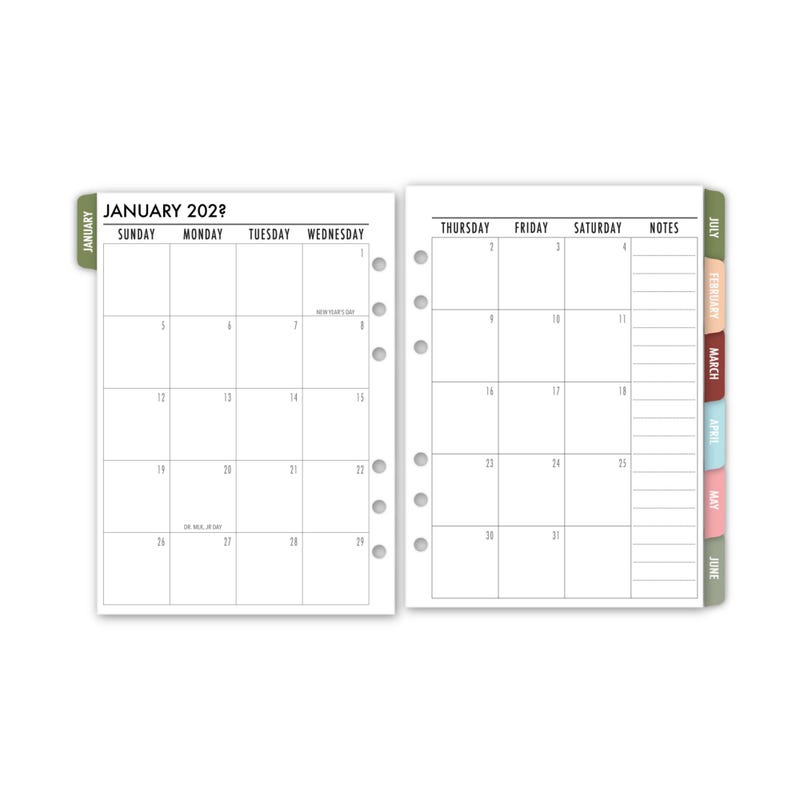 Calendar 6 Ring Planner - Etsy