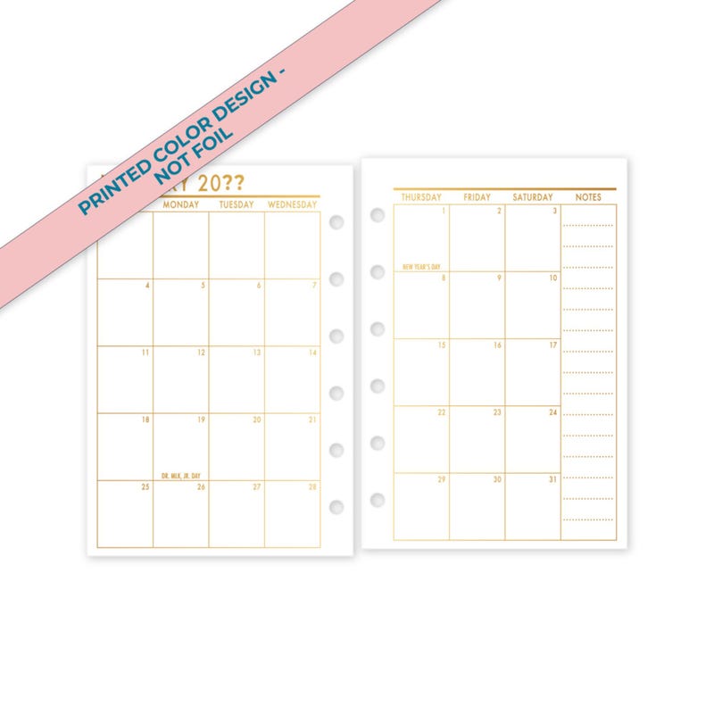 Filofax Inserts Diary - Etsy