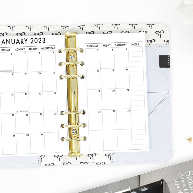 Printed Personal Rings Month on 2 Pages Deluxe Planner - Etsy