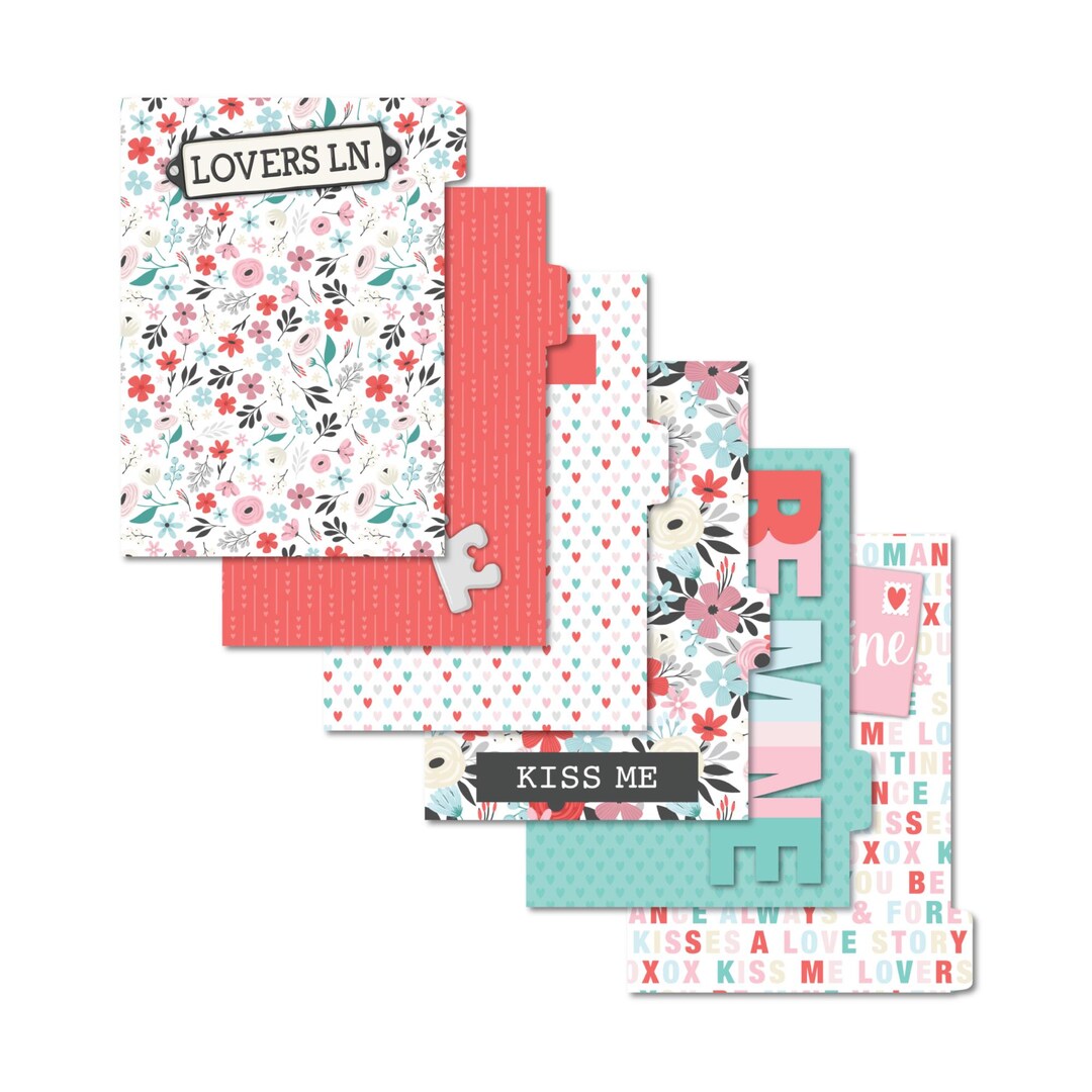 A5 Divider Set With Labels, 5.83 X 8.27, Side Tabs, Lovers Lane ...