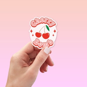 Vinyl Sticker Set of 2, Cherry Bomb, Vintage Look, Water Resistant ...