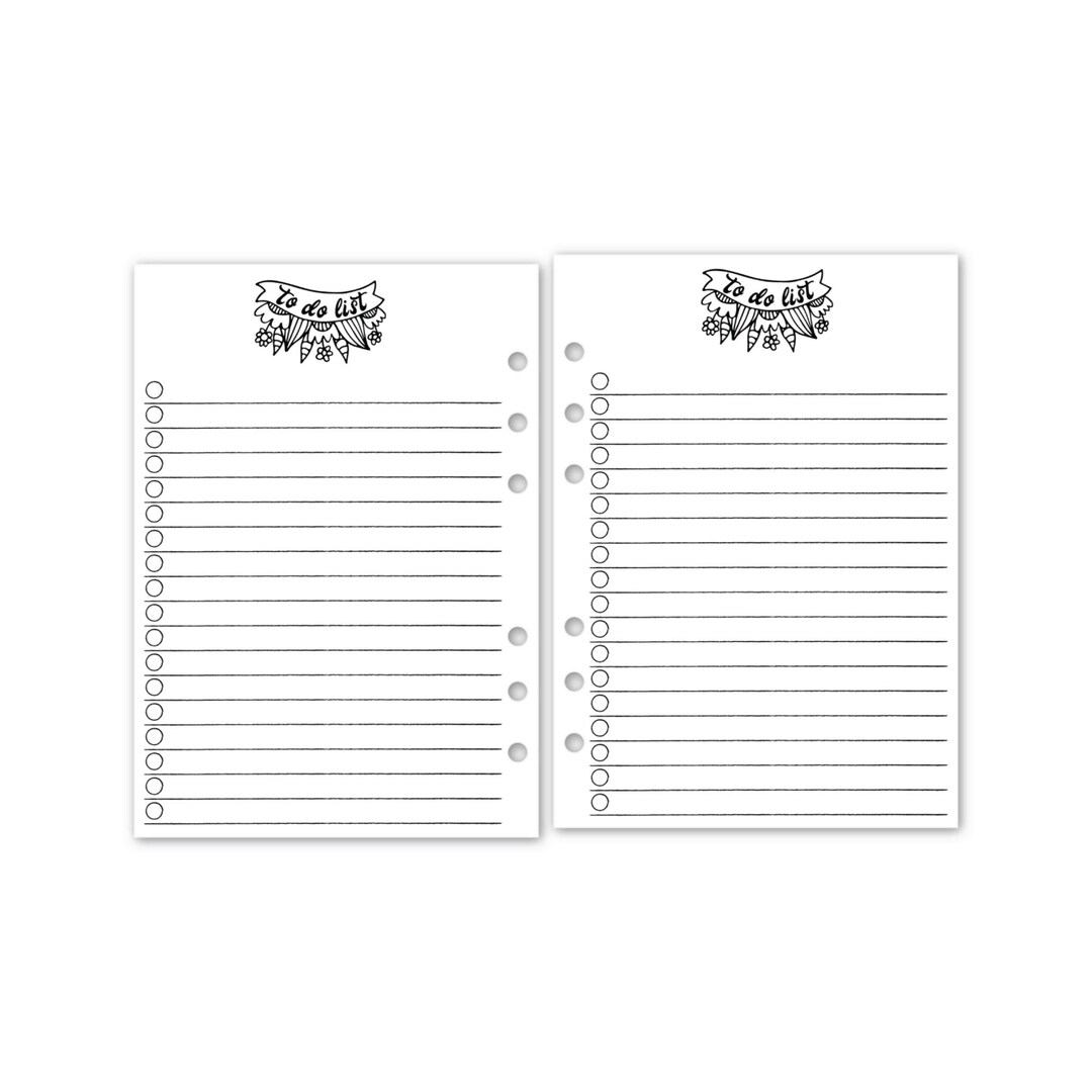 A5 Groovy to Do List Circles Refill, 5.83 X 8.27, Checklist Insert ...