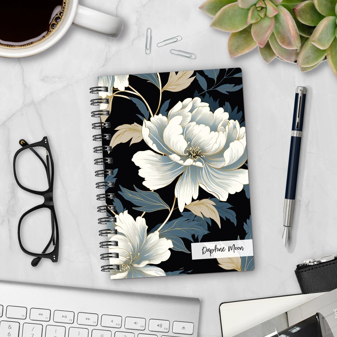 Personalized A5 Hardcover Notebook, 120 Pages, College Ruled, Dot Grid ...