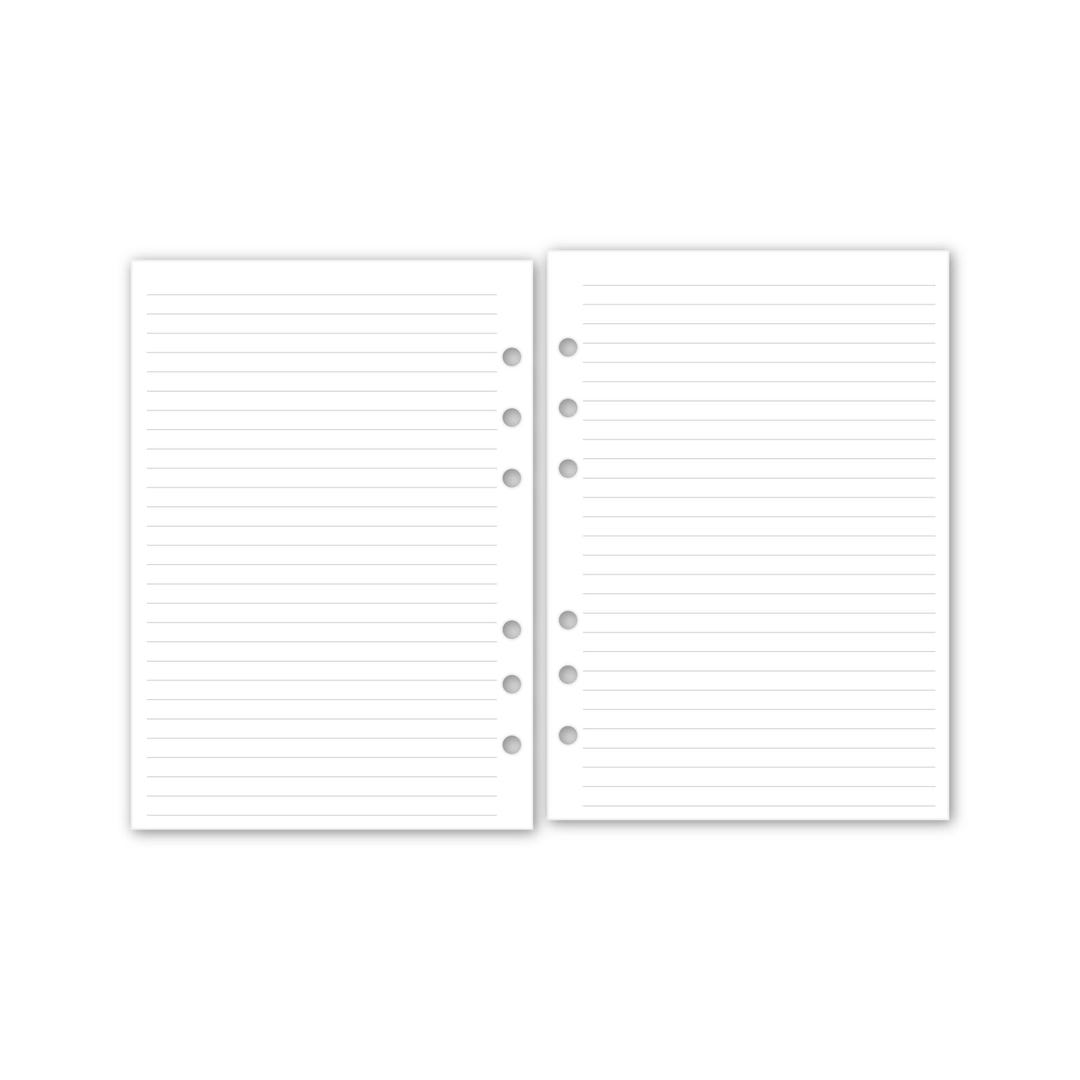 A5 Lined Paper Refill, 5.83 X 8.27, Wide or College Ruled, Classic Note ...