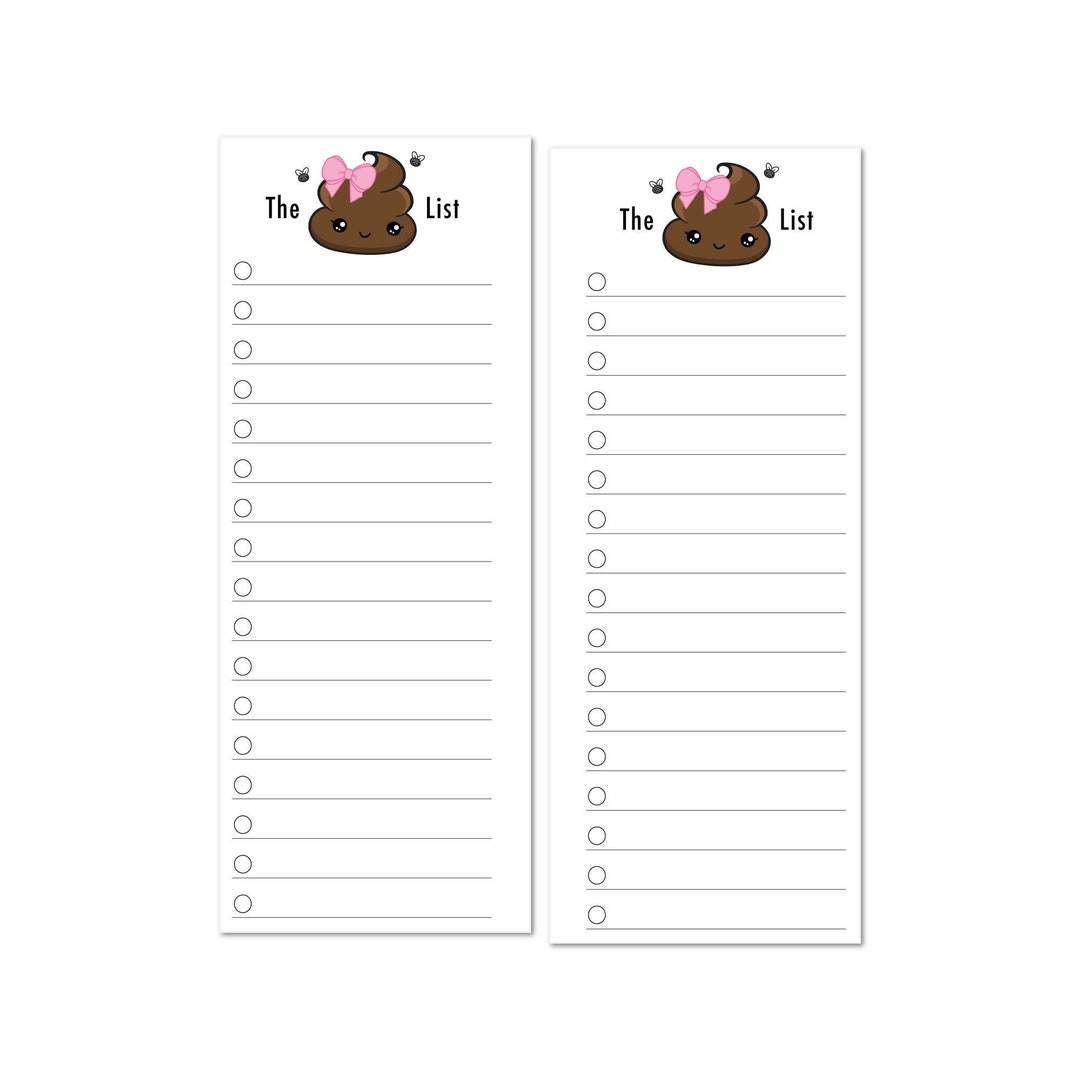 Printed Pocket Rings Sidebar the List Planner Refill, 12 Count, Poop ...