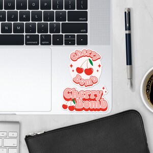 Vinyl Sticker Set of 2, Cherry Bomb, Vintage Look, Water Resistant ...