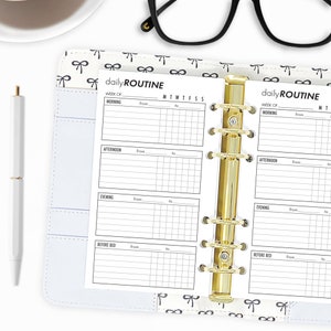 Printed Personal Rings Daily Routine Planner Refill, 3.74 X 6.73, 26 or ...