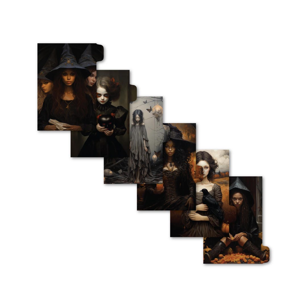 Pocket Divider Set With Labels, 3.2" X 4.7", Side Tab, Dark Halloween ...