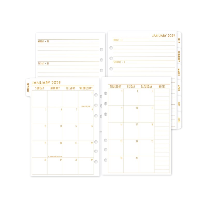 A5 6 Gold Ring Binder - Etsy