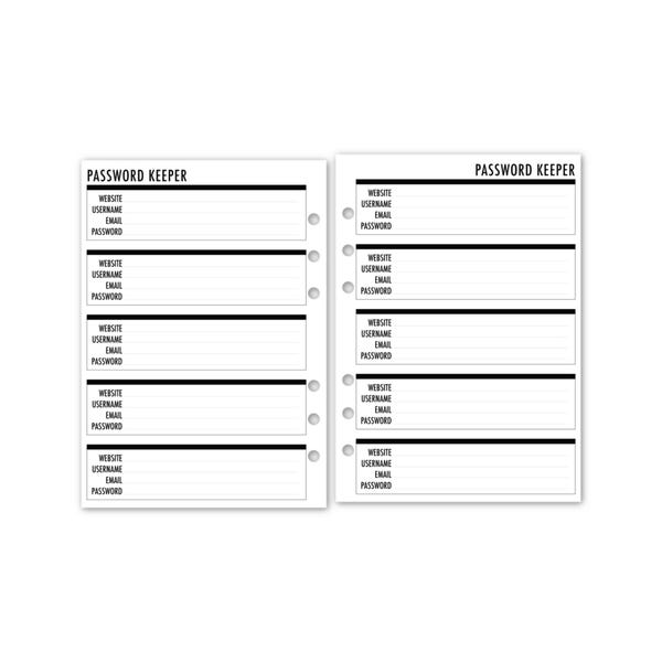 Refillable Password Book - Etsy
