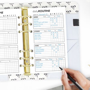 Printed Personal Rings Daily Routine Planner Refill, 3.74 X 6.73, 26 or ...