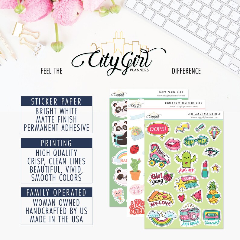 Planner Sticker Decor Sheet Permanent Decorative Sticker - Etsy