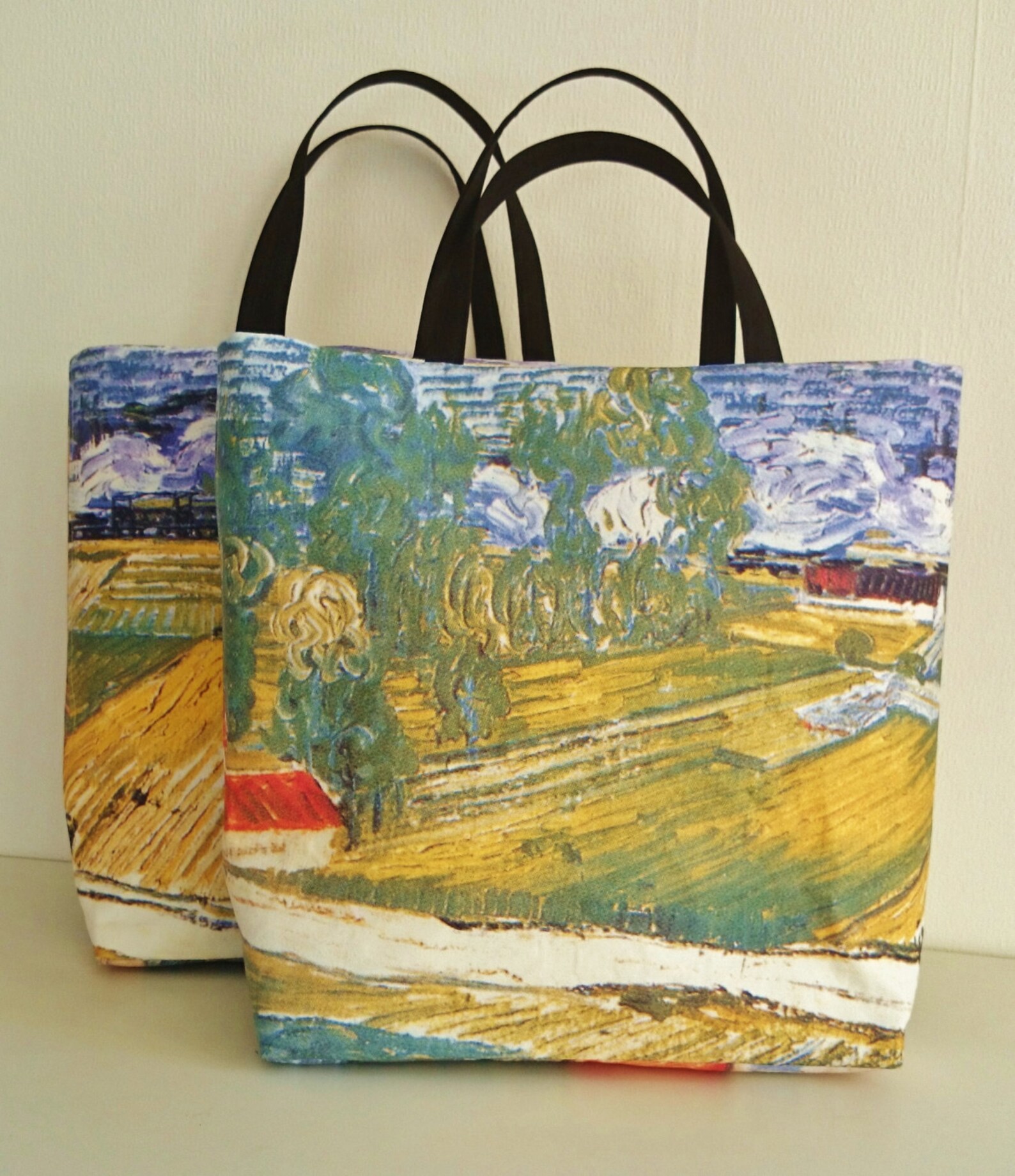 Printed Tote Bags ,van Gogh Painting Copy, Beach Totes, Handmade ...