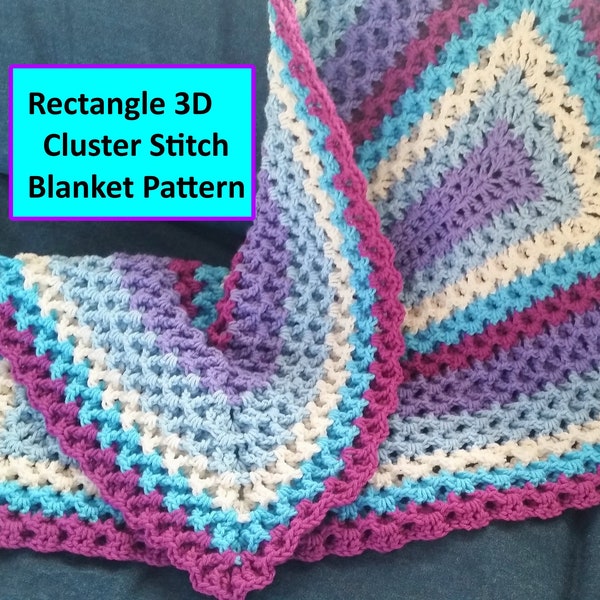 3d Crochet Blanket Pattern - Etsy