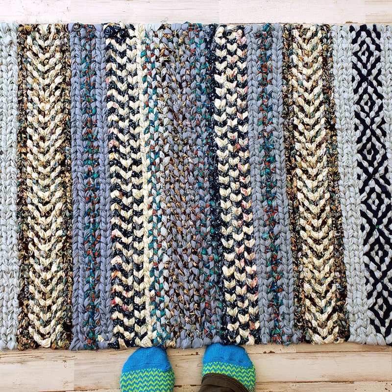 Upcycled Rag Rug - Etsy
