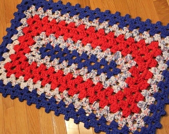 Valentine's Day Crochet Heart Rag Rug Accent Throw Rug - Etsy