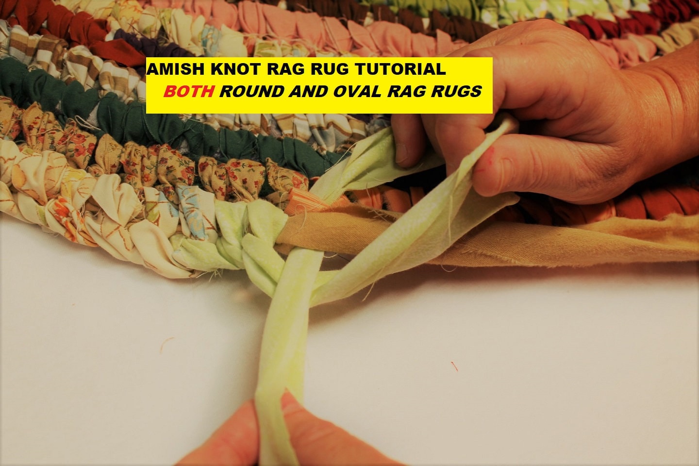 PDF Amish Knot Rag Rug Tutorial Round Rug & Oval Rug | Etsy