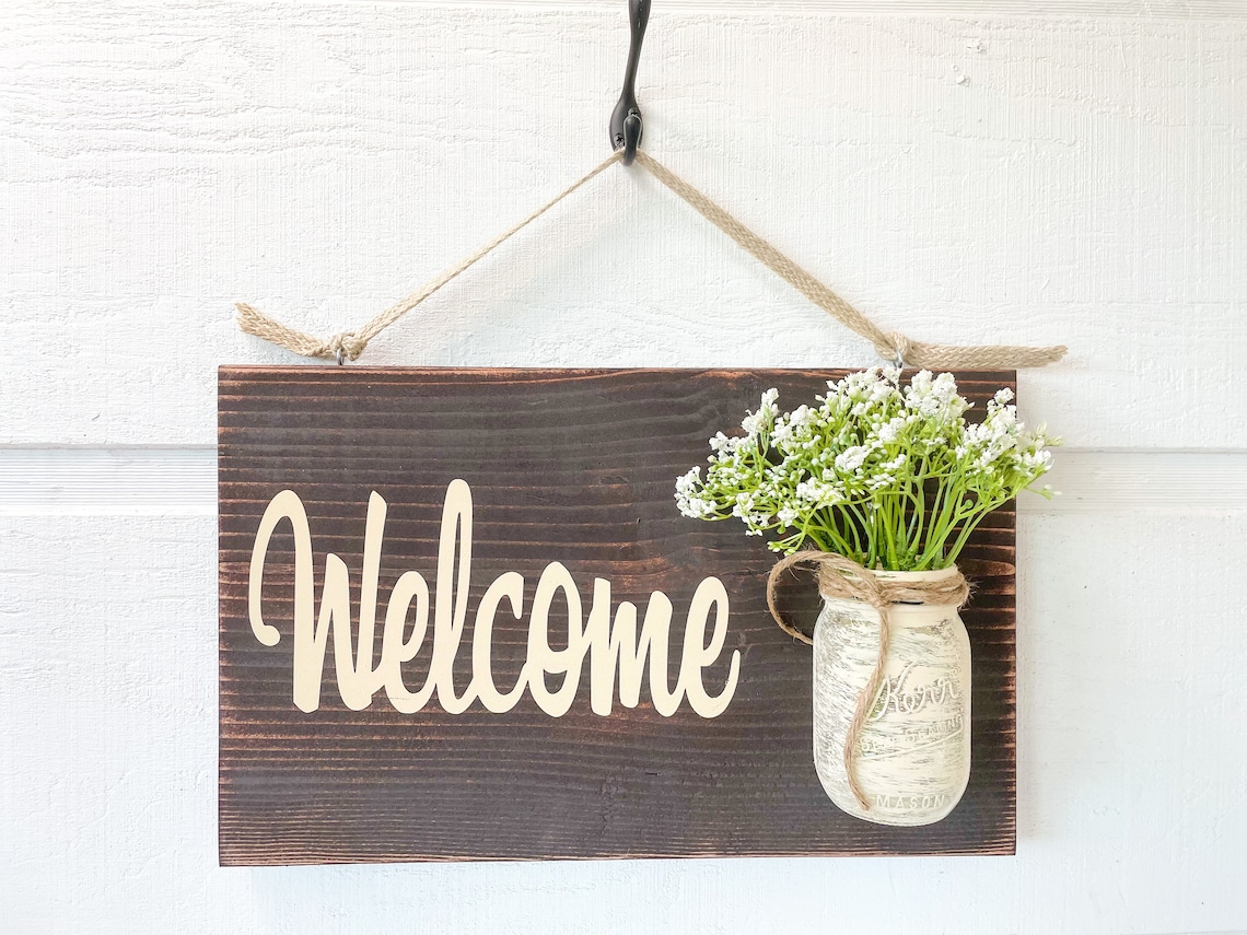 Country front porch welcome sign welcome decor for front | Etsy