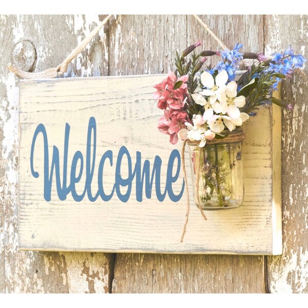 Rustic Welcome Sign - Etsy