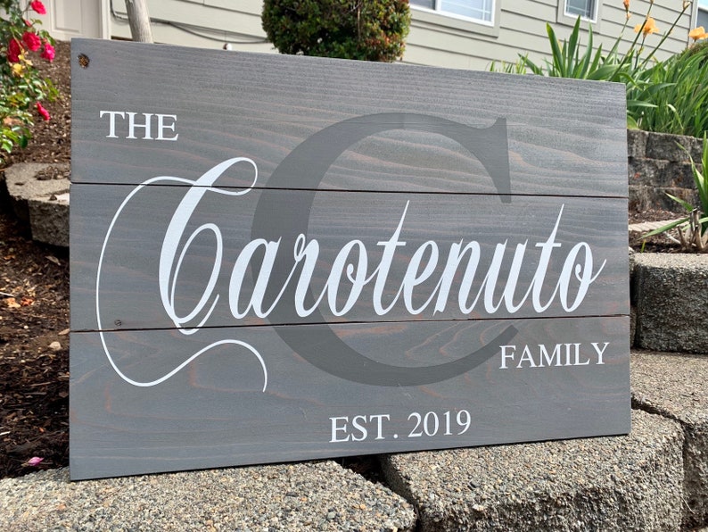 Last Name Established Sign Family Established Wood Signs | Etsy
