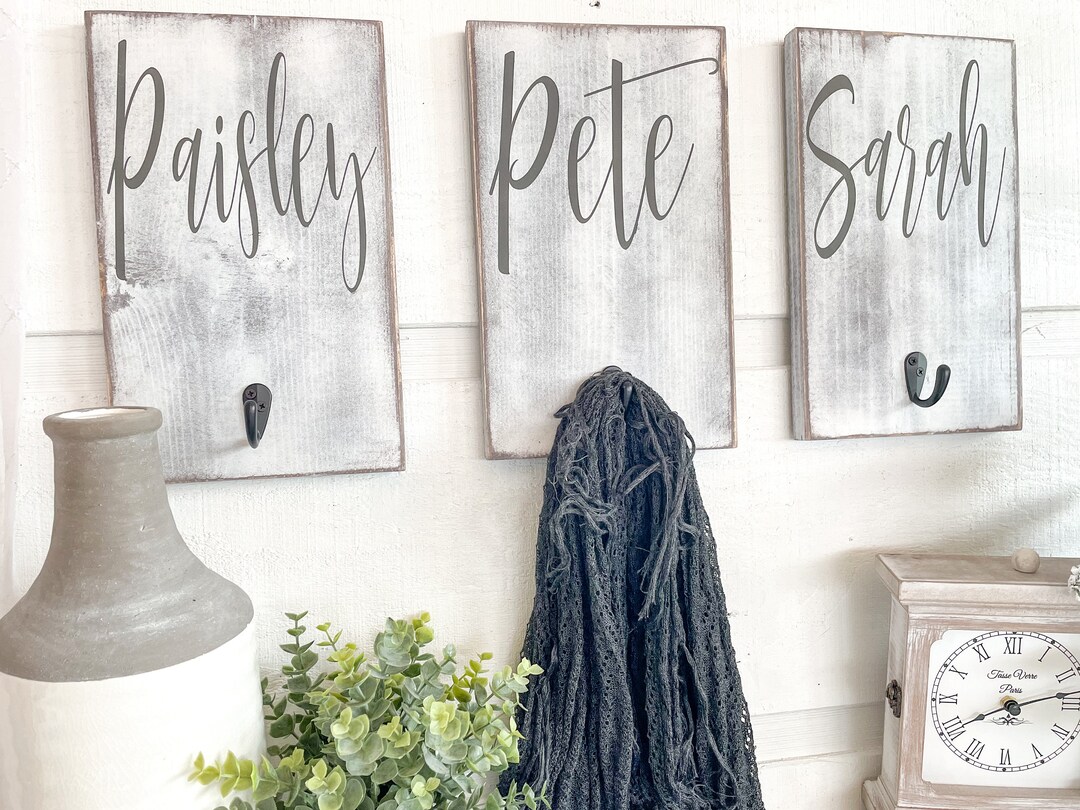 Personalized Hook Bathroom Decor Coat Hook Towel Hook Back - Etsy