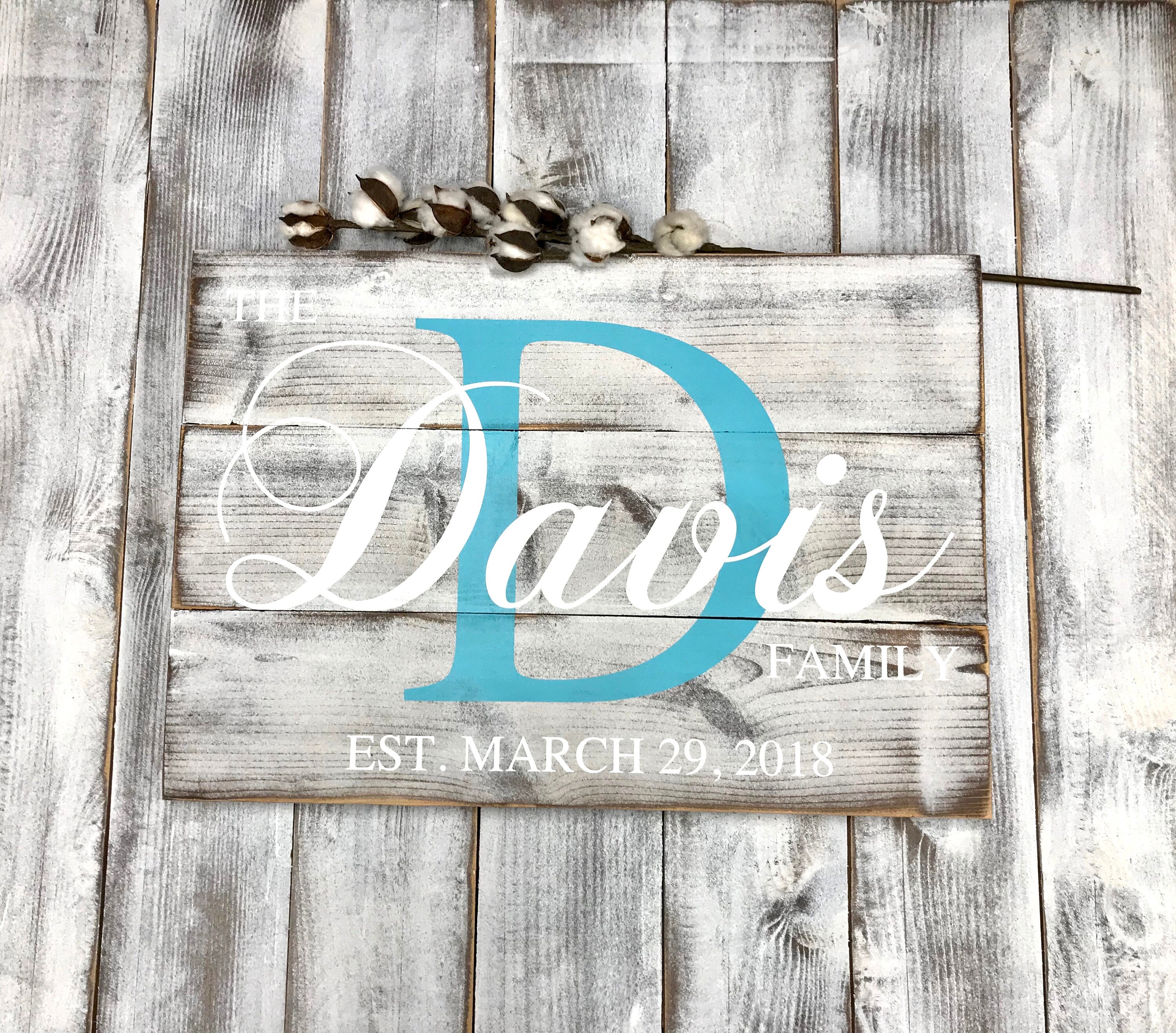 Established Date Sign Personalized Wedding Gift Gift for | Etsy