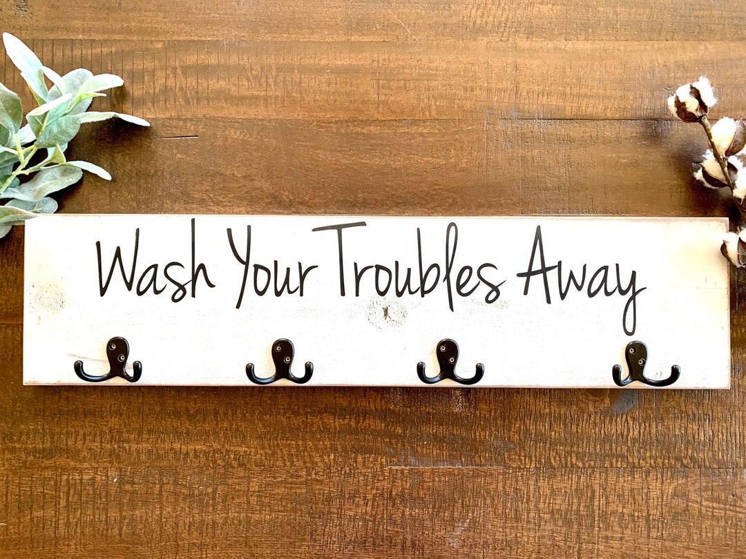 Bathroom Towel Decor Towel Holder Personalized Signs Custom - Etsy
