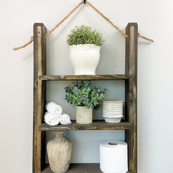 Rustic Ladder Shelf - Etsy