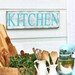 Distressed Kitchen Signs Rustic Blue Kitchen Sign Wood - Etsy