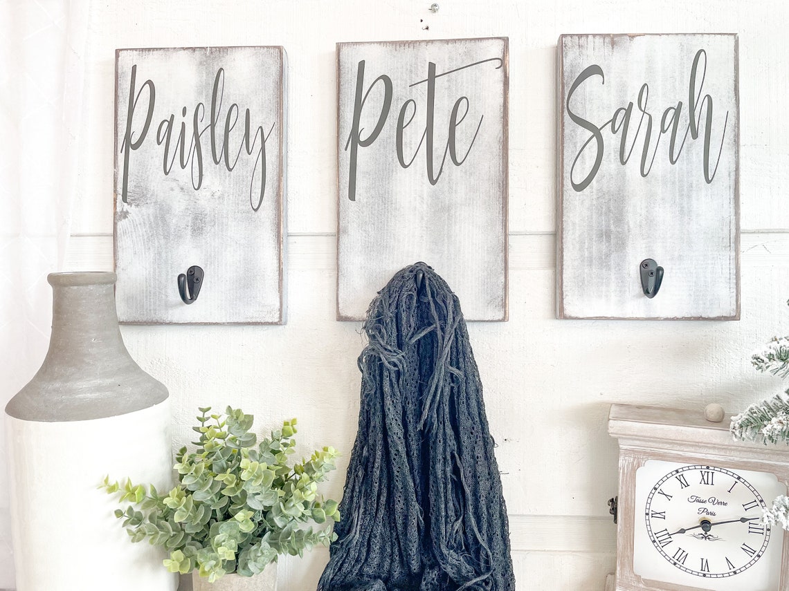 Personalized Hook Bathroom Decor Coat Hook Towel Hook Back - Etsy