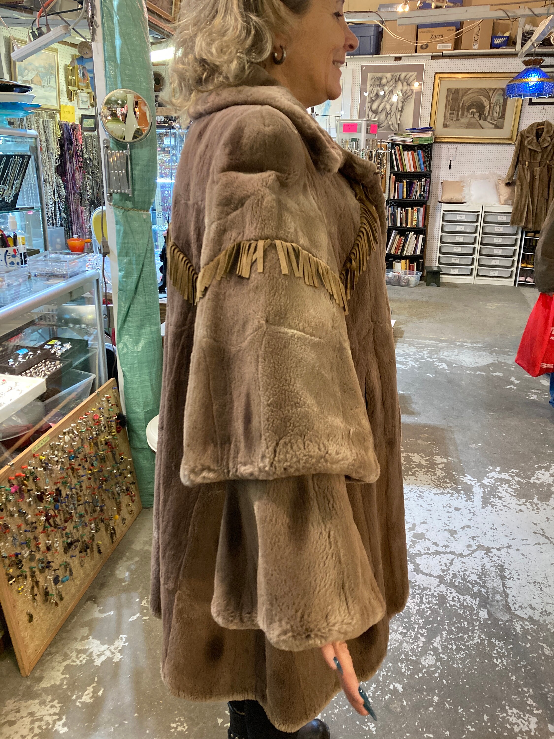 Vtg RARE 1980s Shaved Sheep or Beaver Fur Fringe Glamour - Etsy