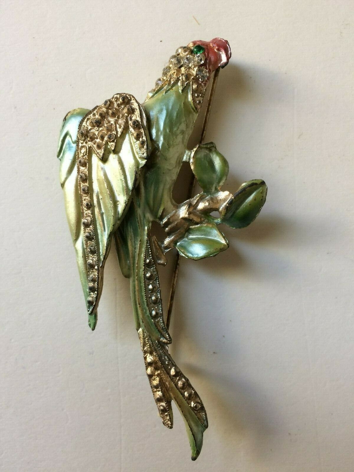 Vtg 1940 CORO Enamel Paradise Bird Parrot Enameled Brooch - Etsy