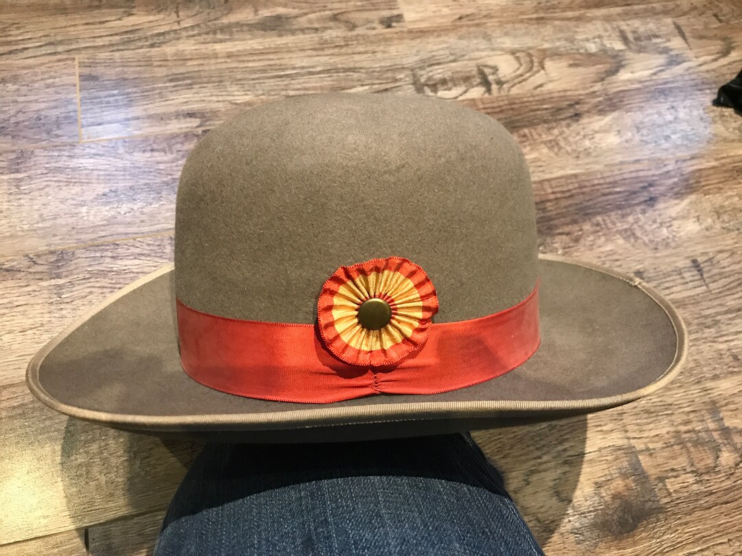 Antique Spanish Grey Bowler Vintage Wool Felt Clown Buffoon Hat Sz 56 ...