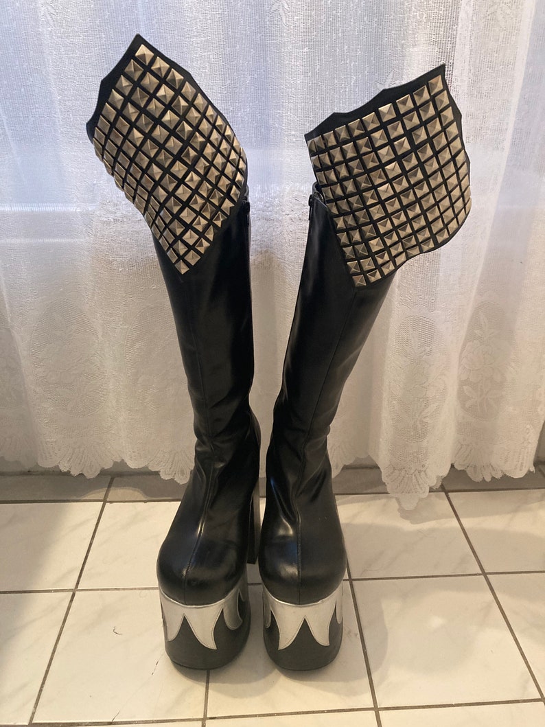 Vtg KISS Platform Gene Simmons Glam Rock 7 Mens Boots Sz 11 - Etsy